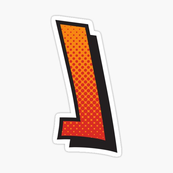 "Backwards letter - letter L illustration colorful design" Sticker for ...