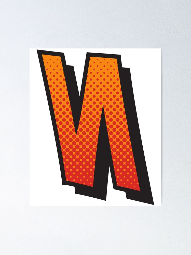 "Backwards letter - letter N illustration colorful design" Poster by ...