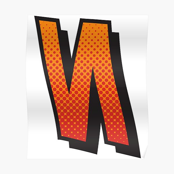 "Backwards letter - letter N illustration colorful design" Poster by ...