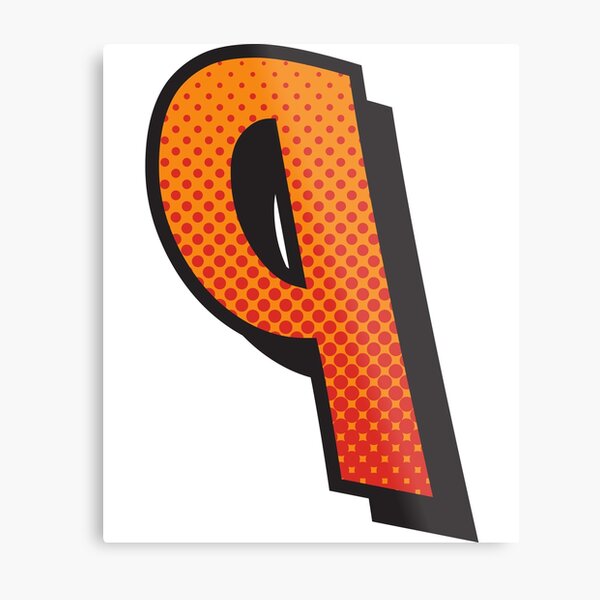 Lámina metálica «Letra al revés - diseño colorido de la ilustración de ...