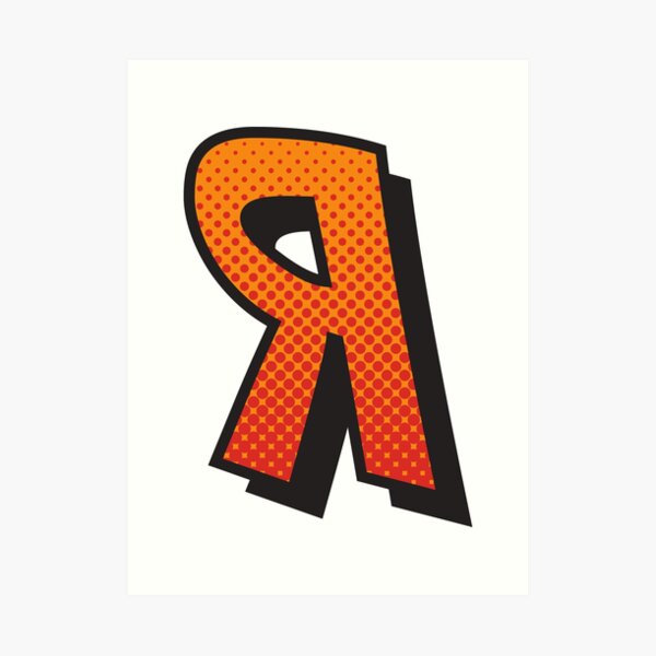"Backwards letter - letter R illustration colorful design" Art Print ...