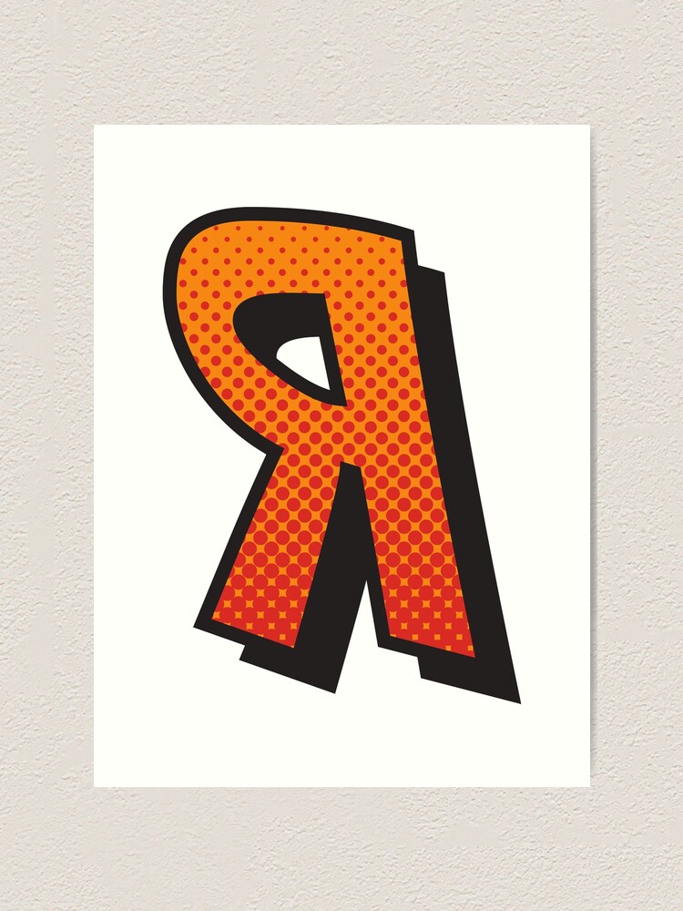 "Backwards letter - letter R illustration colorful design" Art Print ...