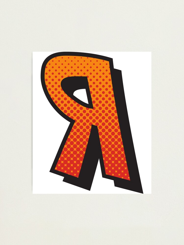 "Backwards letter - letter R illustration colorful design" Photographic ...