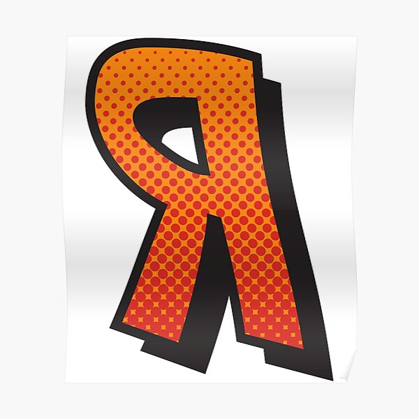 "Backwards letter - letter R illustration colorful design" Poster for ...