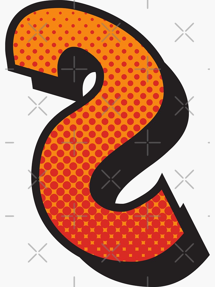 Pegatina «Letra al revés - diseño colorido de la ilustración de la ...