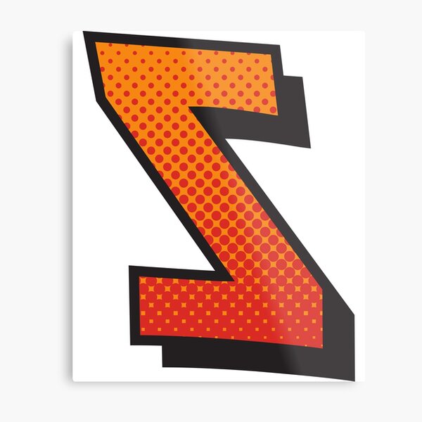 Lámina metálica «Letra al revés - diseño colorido de la ilustración de ...
