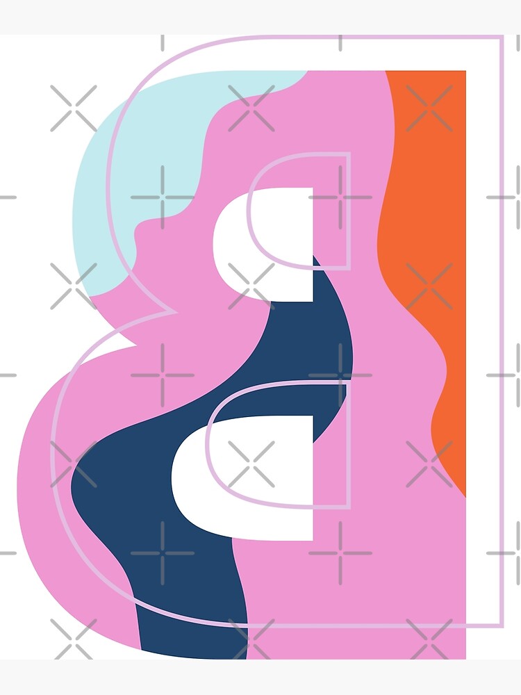 "Backwards letter - letter B illustration edition 2 colorful design ...