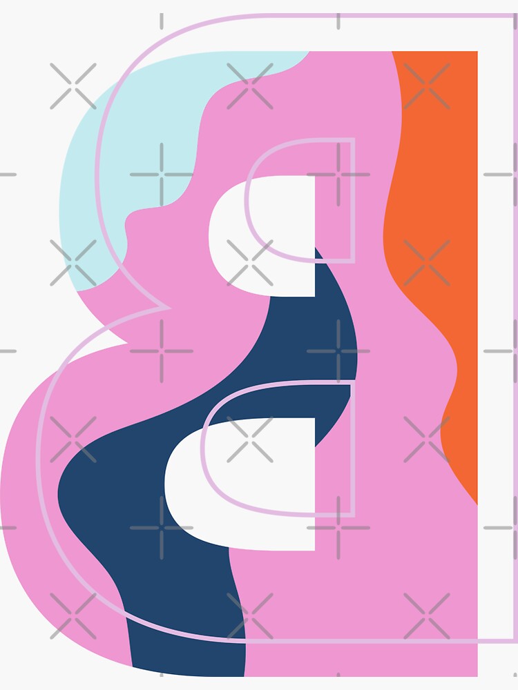 "Backwards letter - letter B illustration edition 2 colorful design ...