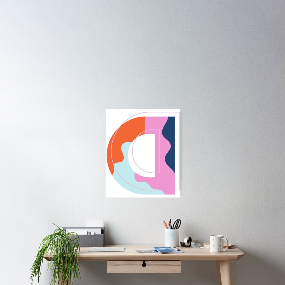 "Backwards letter - letter D illustration edition 2 colorful design ...