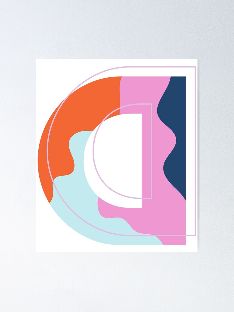"Backwards letter - letter D illustration edition 2 colorful design ...
