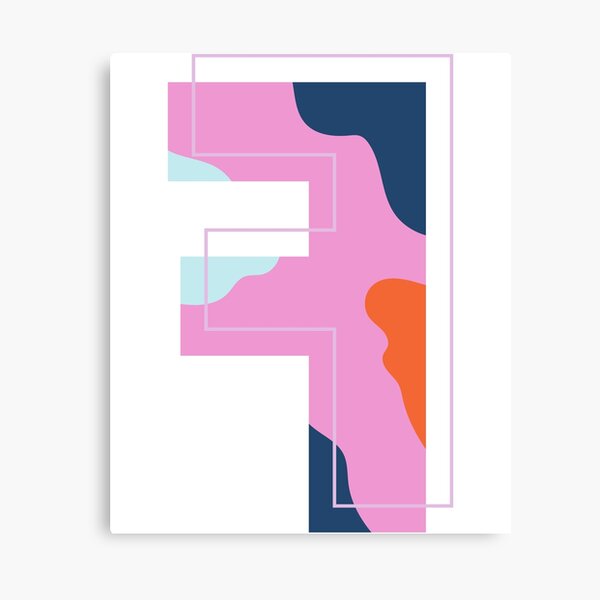 Lienzo «Letra al revés - letra F ilustración edición 2 diseño colorido ...