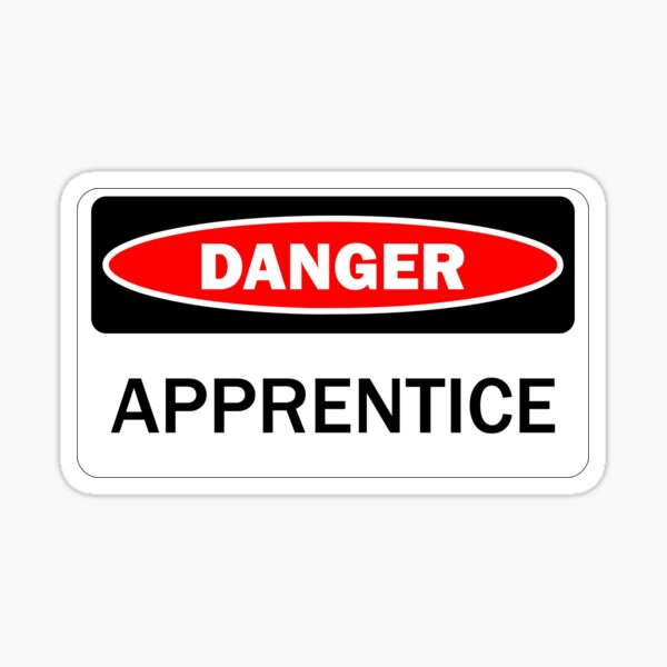 "Danger Apprentice" Sticker for Sale by Doacts | Redbubble