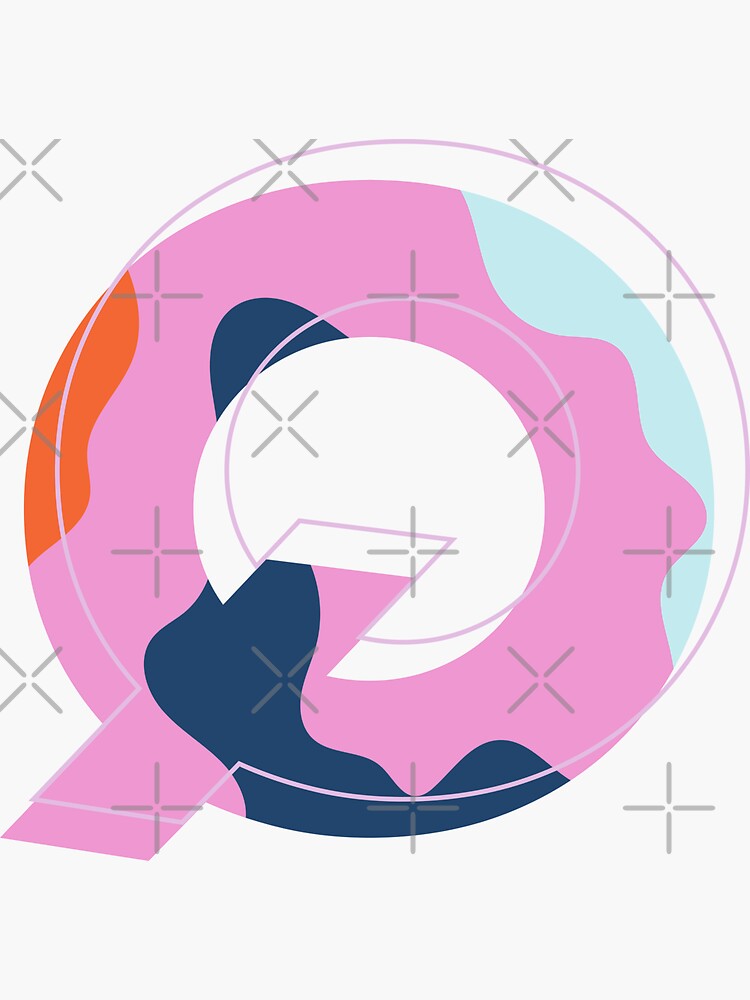 " Backwards letter - letter Q illustration edition 2 colorful design ...