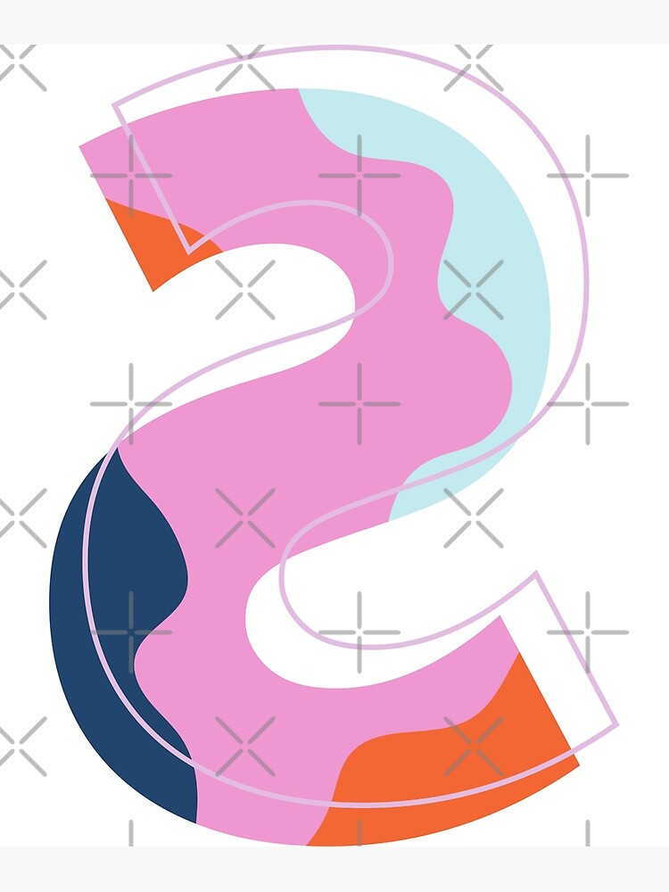 Póster «Letra al revés - letra S ilustración edición 2 diseño colorido ...