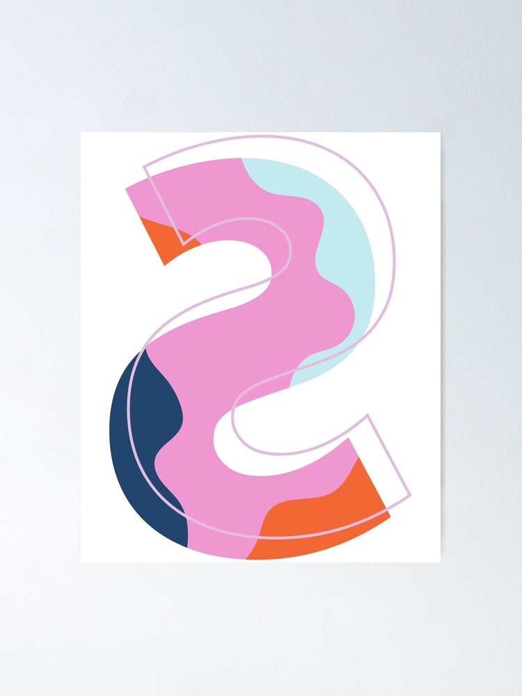 Póster «Letra al revés - letra S ilustración edición 2 diseño colorido ...