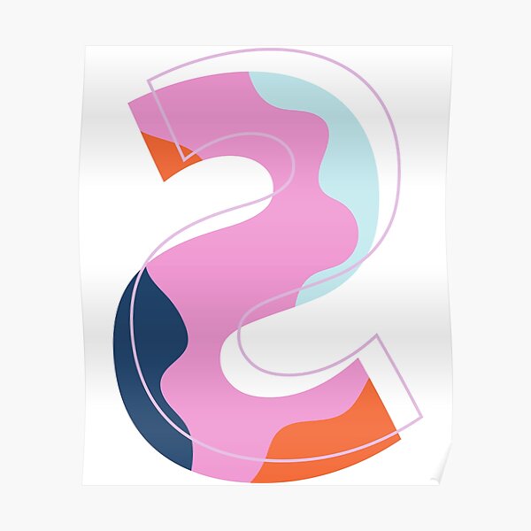 Póster «Letra al revés - letra S ilustración edición 2 diseño colorido ...