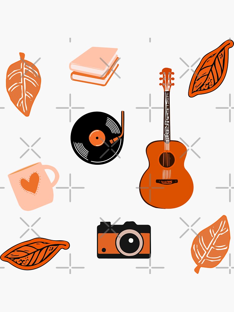 "Vintage Fall Theme " Sticker for Sale by Artbysaeme | Redbubble