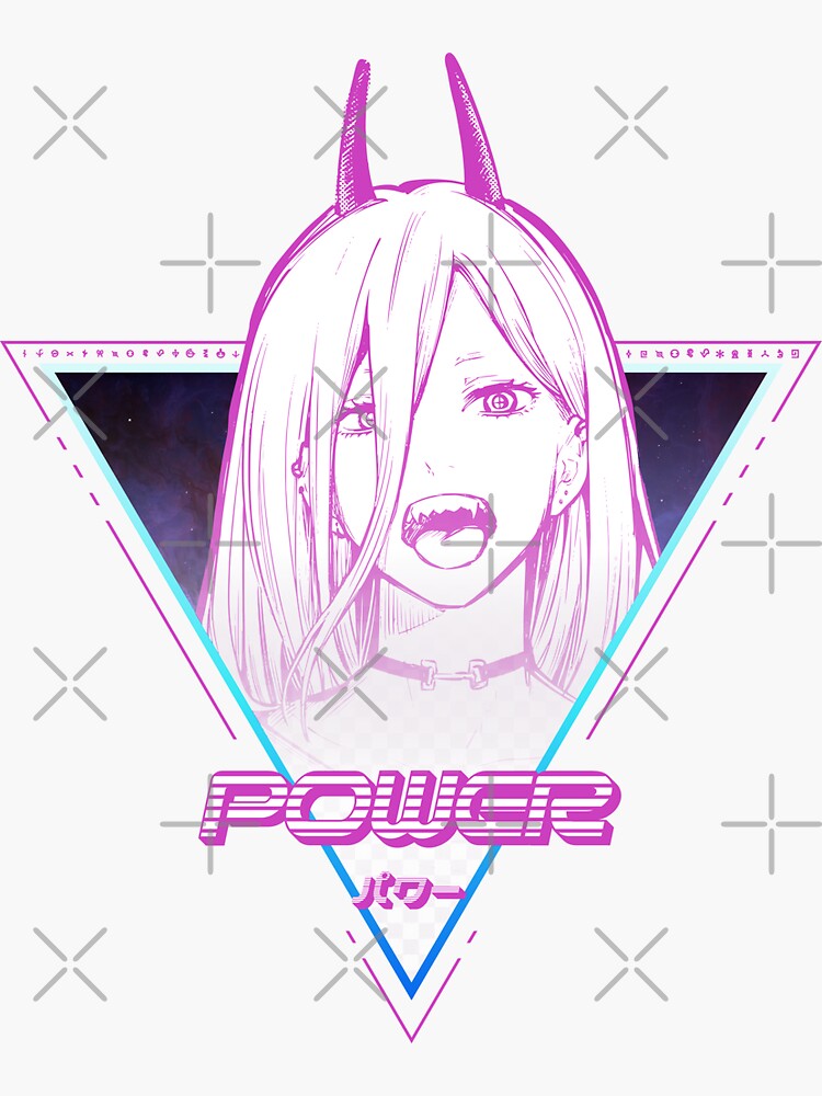 "Power aesthetic style" Sticker for Sale by red-lemon | Redbubble