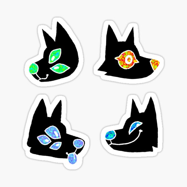 "weird wolves sticker set" Sticker for Sale by hazyhund | Redbubble