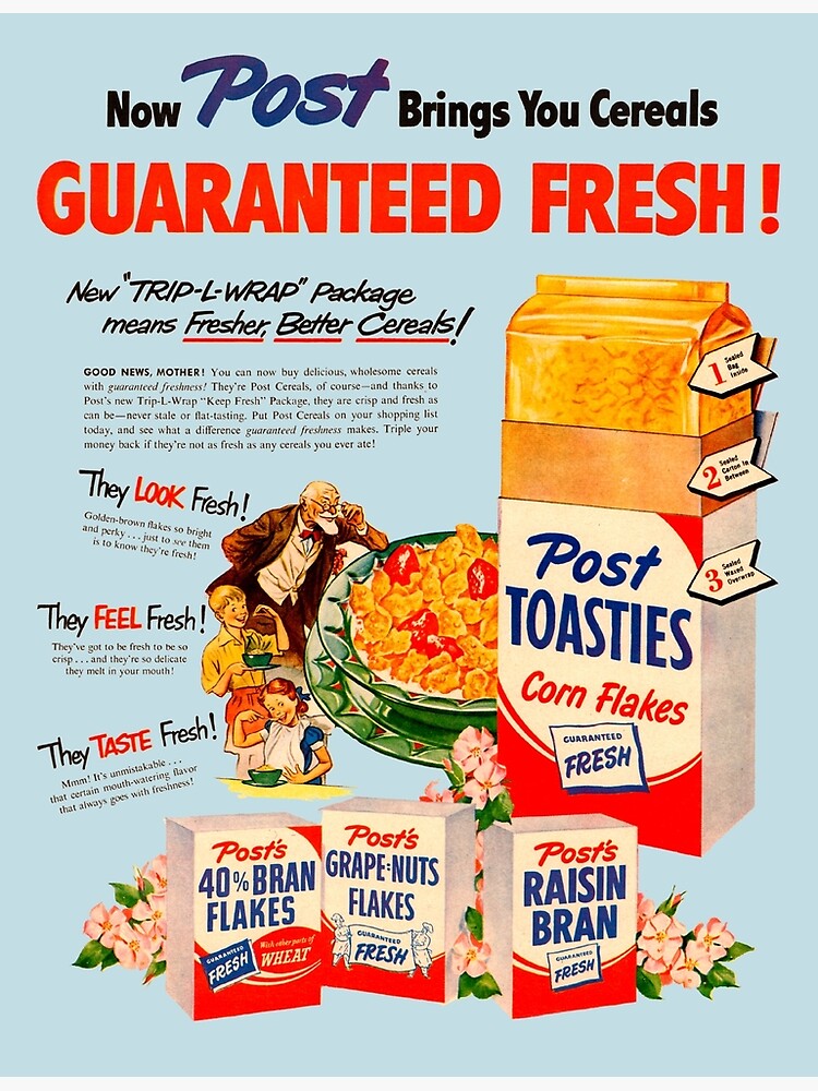 "BREAKFAST CEREAL - ADVERT" Poster for Sale by ThrowbackAds | Redbubble
