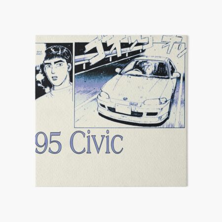 "EG-6 Honda Civic Initial D manga sticker" Art Board Print for Sale by ...