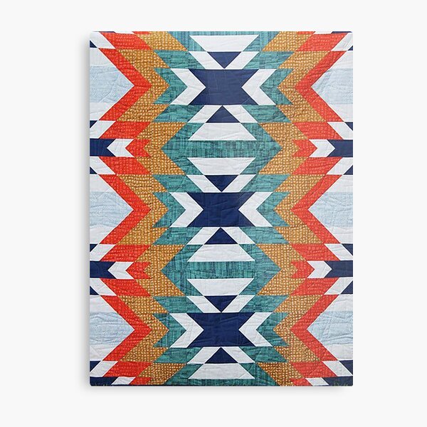Lámina metálica «manta navajo, arte del sudoeste, arte nativo americano ...