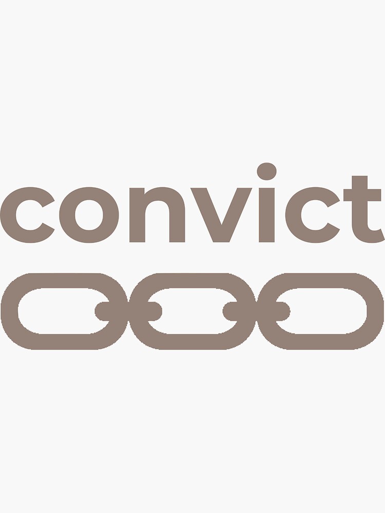 "Convict logo" Sticker for Sale by elletidesign | Redbubble