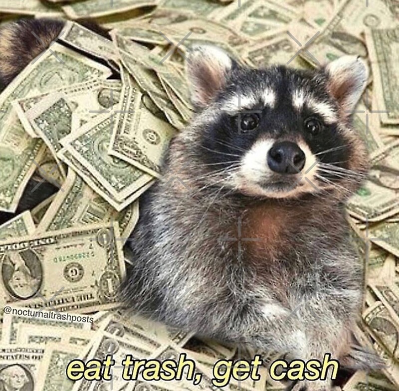 "Filthy rich raccoon " by piss baby | Redbubble