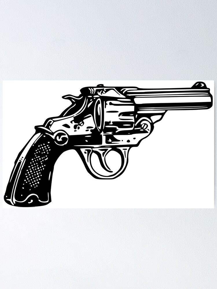 "Simple Revolver Pistol" Poster by Chocodole | Redbubble