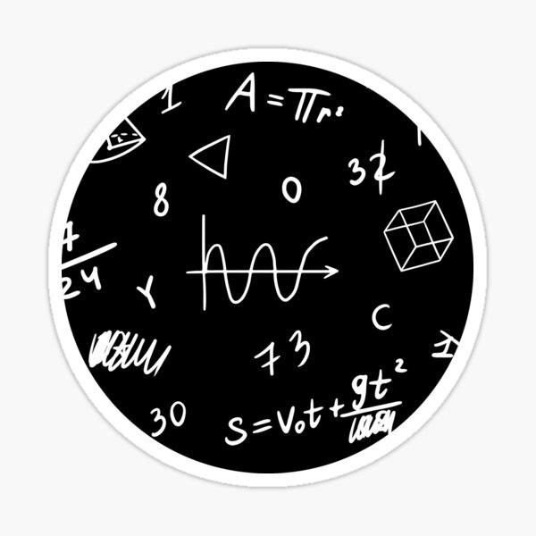 "Mathematical formulas handwritten" Sticker for Sale by Dmitriy34 ...