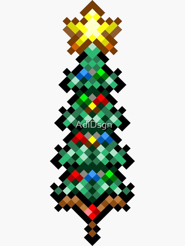 "Retro 8 bit christmas tree" Sticker for Sale by AdiDsgn | Redbubble