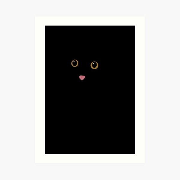 "Void Black Cat Blep - Funny Cat Memes" Art Print for Sale by fanjerX ...