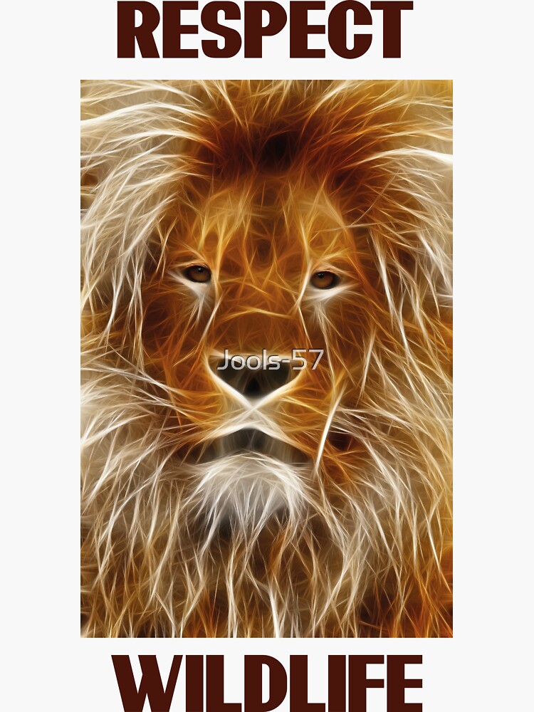 "Respect Wildlife" Sticker for Sale by Jools-57 | Redbubble