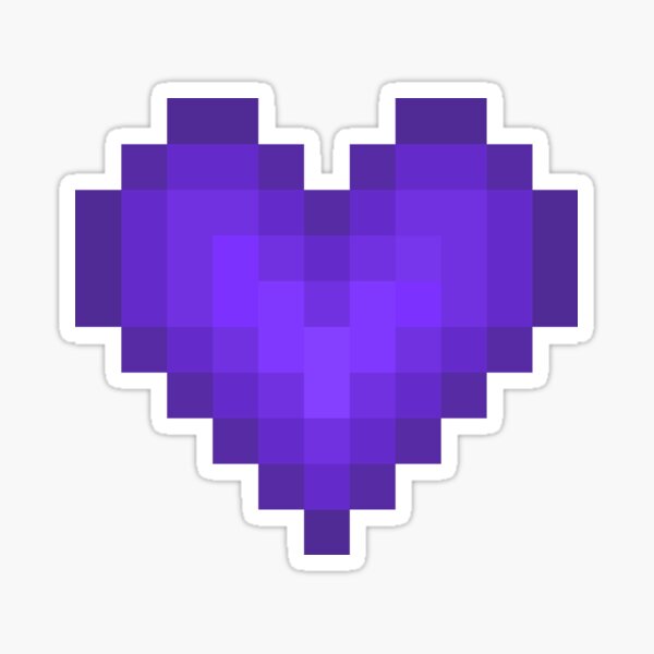 "Pixel Art Purple Heart" Sticker for Sale by samftdstore | Redbubble