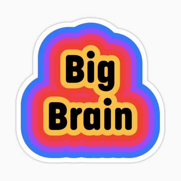 "Big Brain" Sticker for Sale by Renshanart | Redbubble