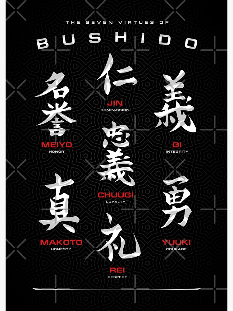 "Bushido Code Black" Sticker for Sale by n-abakumov | Redbubble