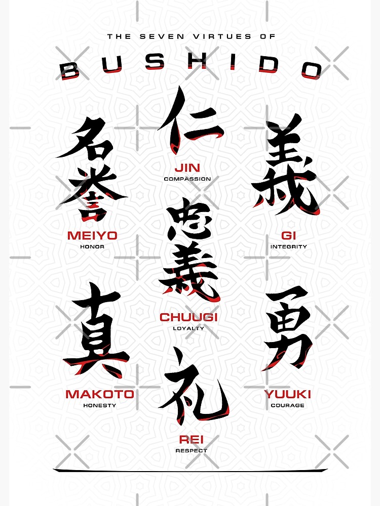"Bushido Code White" Poster for Sale by Nikita Abakumov | Redbubble