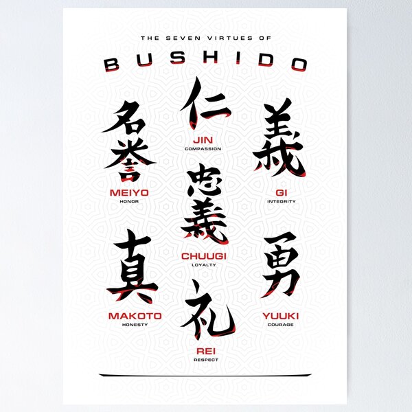"Bushido Code White" Poster for Sale by Nikita Abakumov | Redbubble