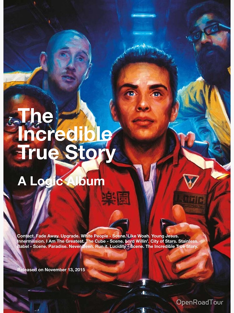 "Logic The Incredible True Story Album Poster " Sticker for Sale by ...