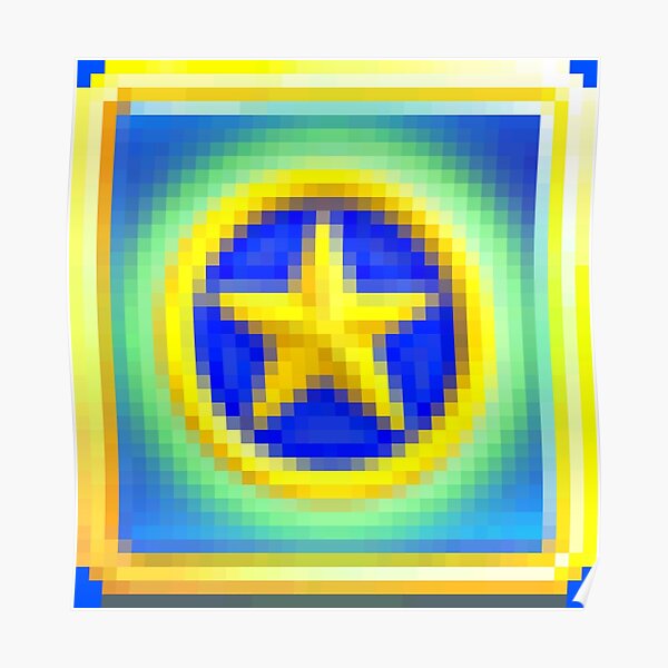 "Star Shield Sprite" Poster for Sale by SpriteGuy95 | Redbubble