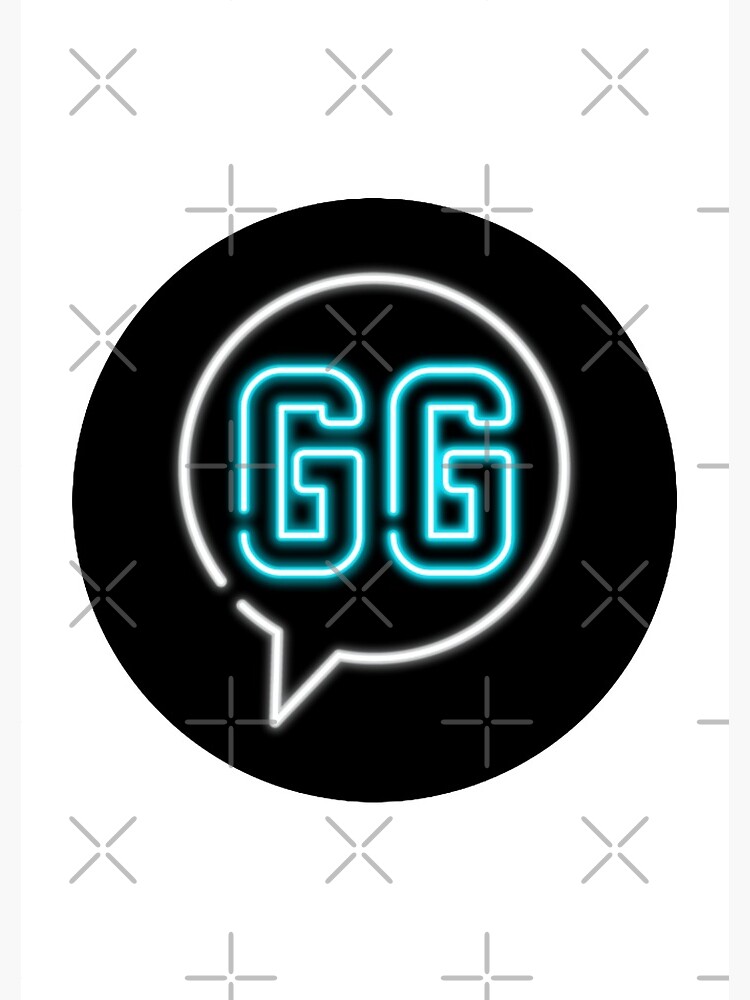 "GG neon type form emote illustration " Spiral Notebook for Sale by ...