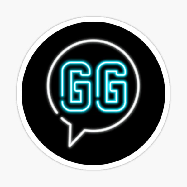 "GG neon type form emote illustration " Sticker for Sale by exr378 ...