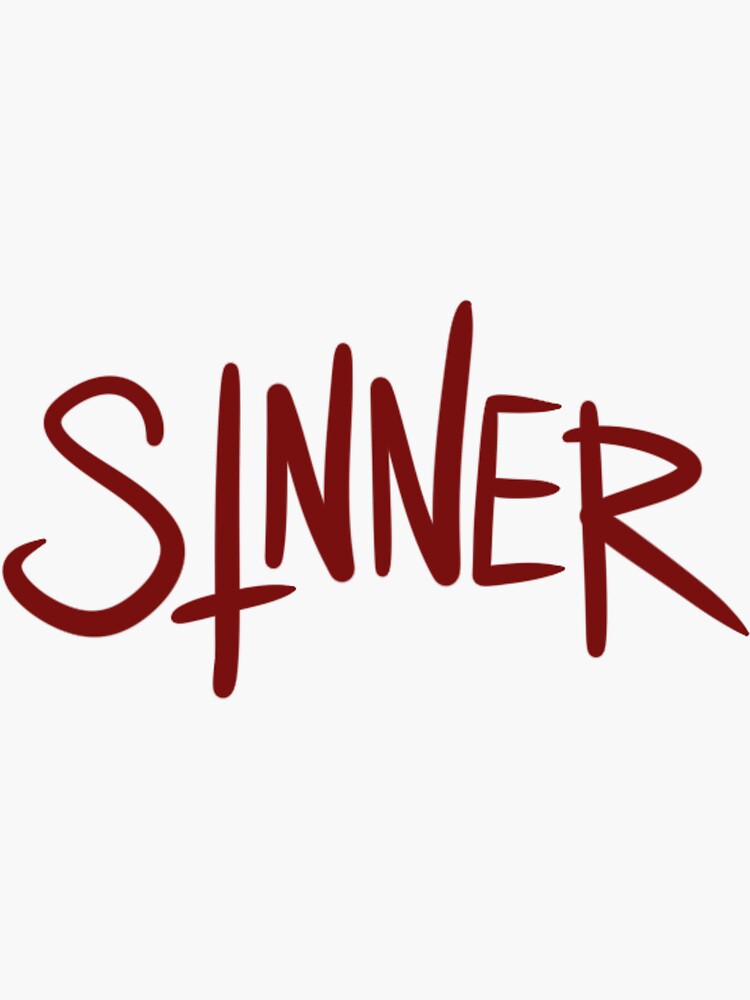 "SINNER" Sticker by NamuTattoo | Redbubble