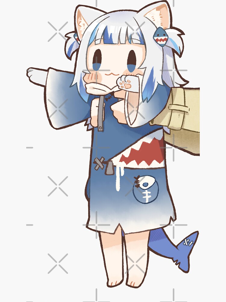 "Cat Cute Gawr Gura - Hololive EN " Sticker for Sale by WeabStore ...