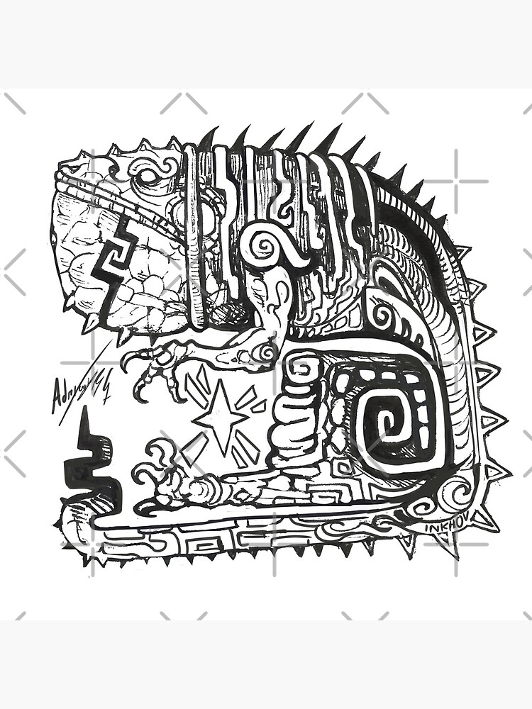 "Jagras Great Jagras Maya style illustration, Monster Hunter print ...