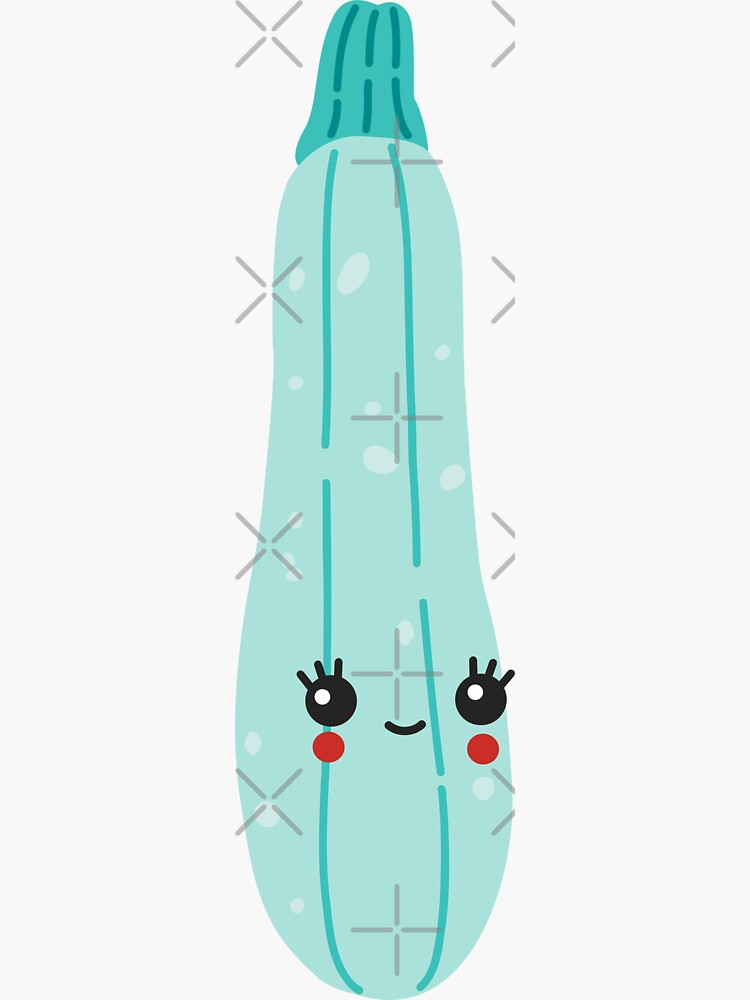 "Cute Kawaii Zucchini" Sticker for Sale by TamGustam | Redbubble