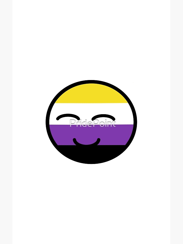 "Non-Binary Pride Smiley Face" Poster by PridePoint | Redbubble