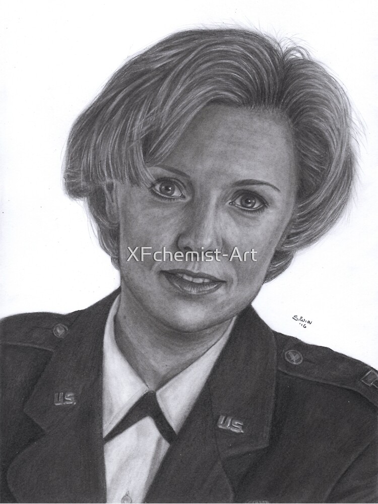 "Captain Sam Carter" Sticker by XFchemist-Art | Redbubble