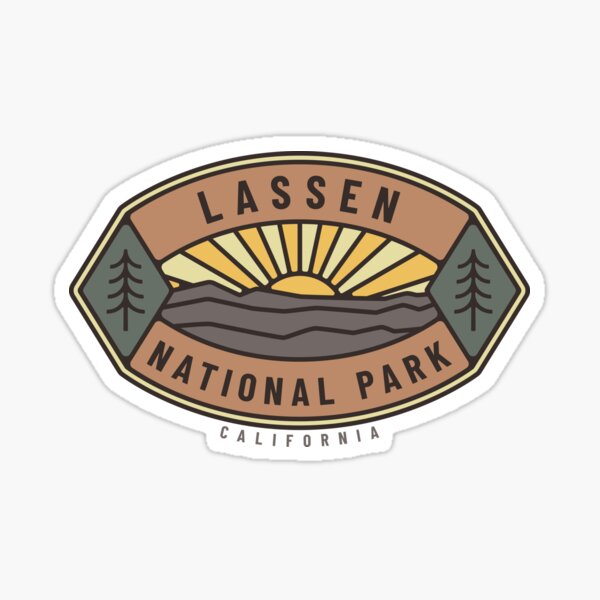 "Lassen National Park Logo" Sticker for Sale by spatiumnatura | Redbubble