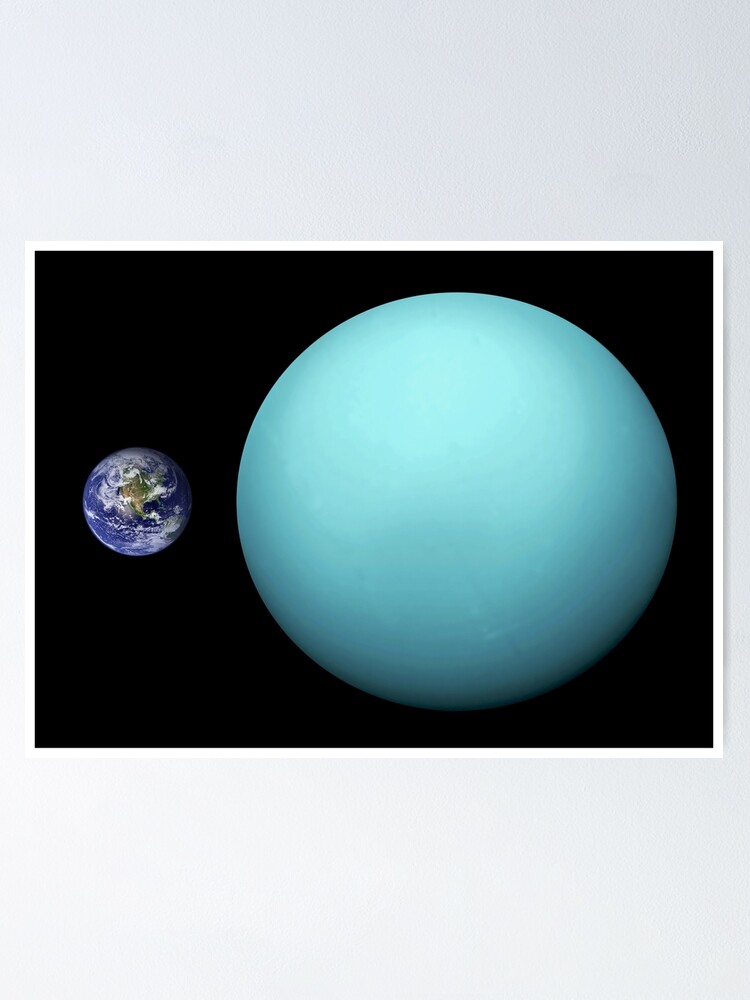 "Vergleich der Größen von Uranus und Erde." Poster von BeyondEarth ...